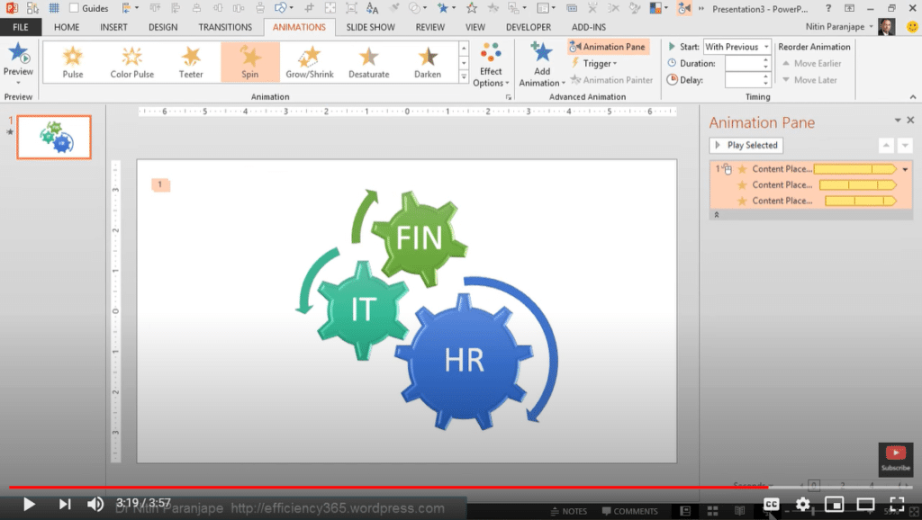 Show collaboration in PowerPoint with Gear SmartArt